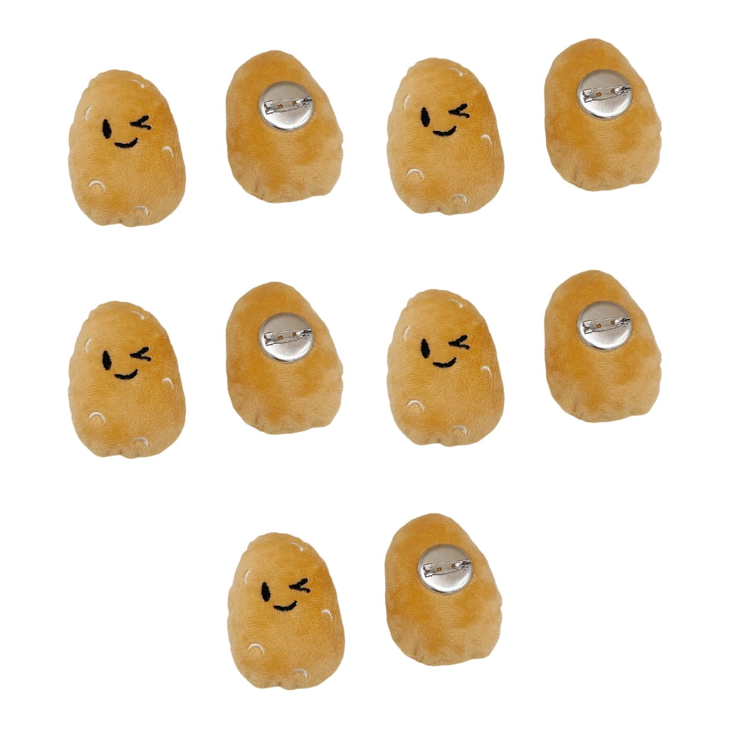 Fogun Set of 10 Potato Dolls Lapel Pin Brooch Pendant Plush Key Chain ...