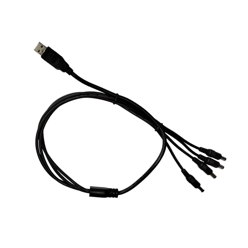 Fogun USB Power Cord Splitter USB to 5.5x2.1mm Charging Cable for 5V ...
