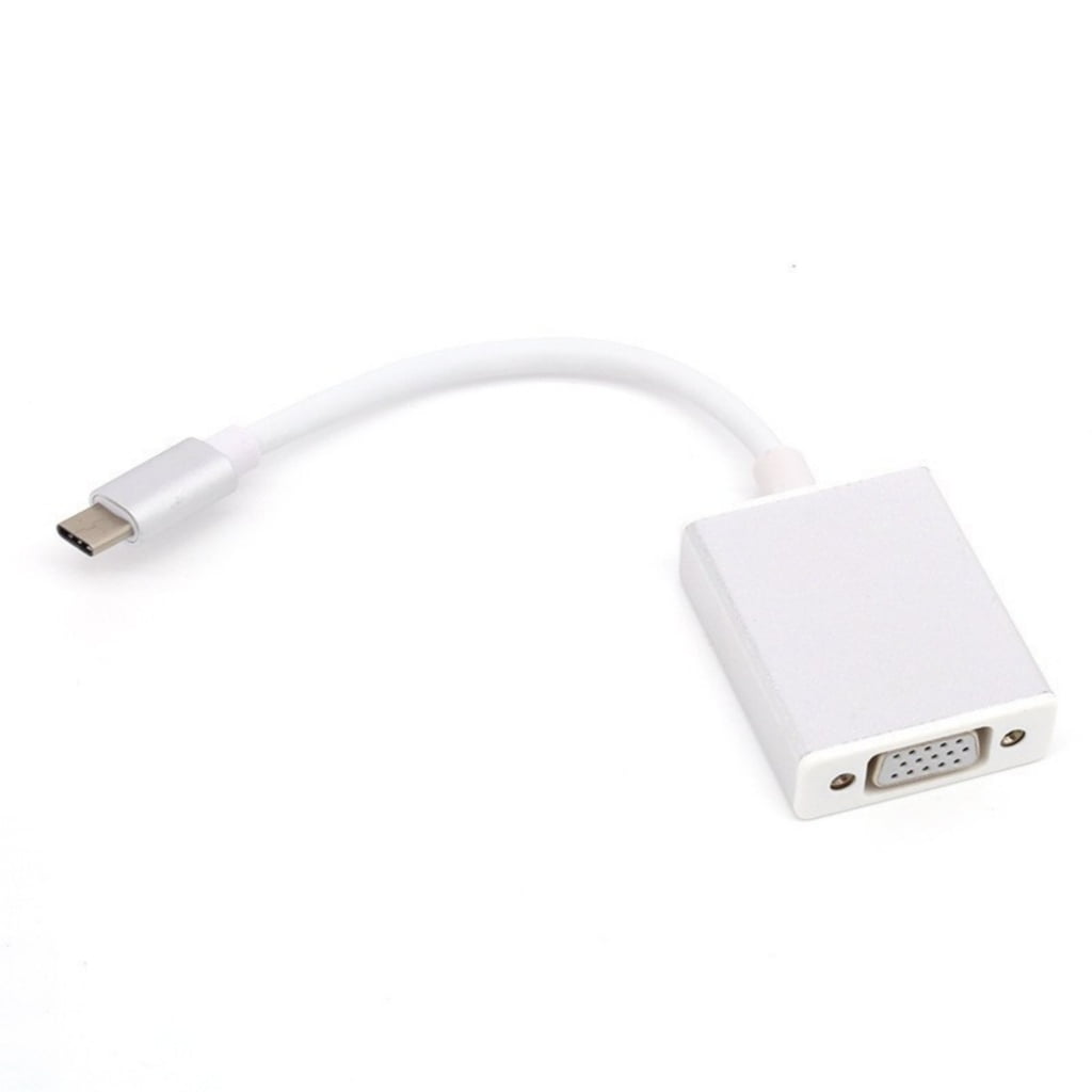 Fogun USB Type C Female to VGA Female Adapter Cable Connection Wire ...