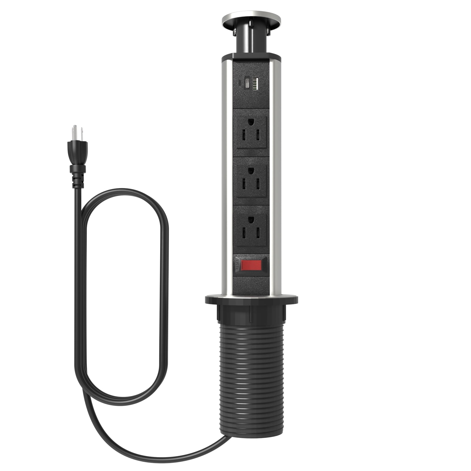 Fohfurniture Pop-Up Electrical Socket for Countertop, Retractable Power ...