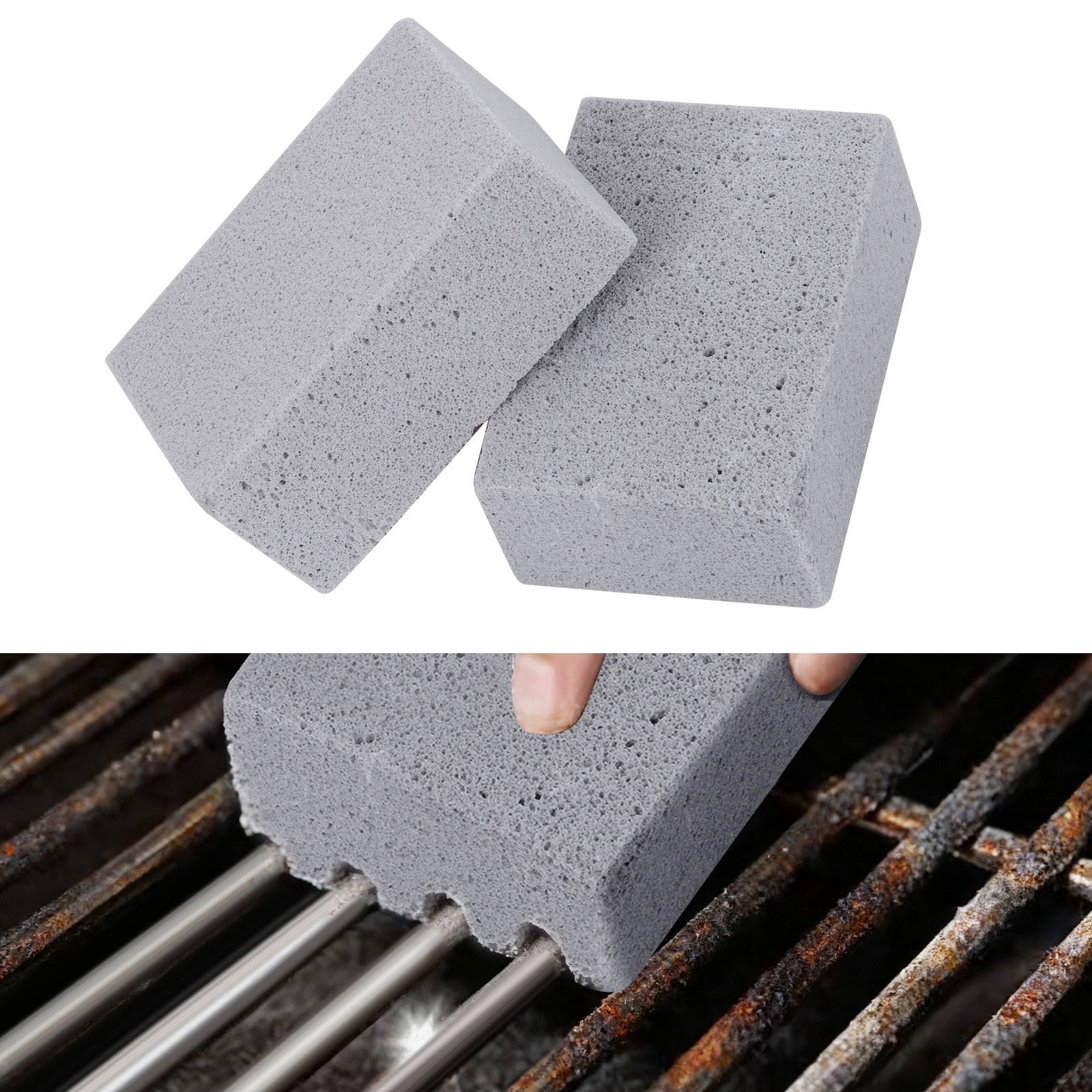 Fohil 2 Pack Grill Cleaning Bricks, Pumice Stone for Cleaning Oven ...