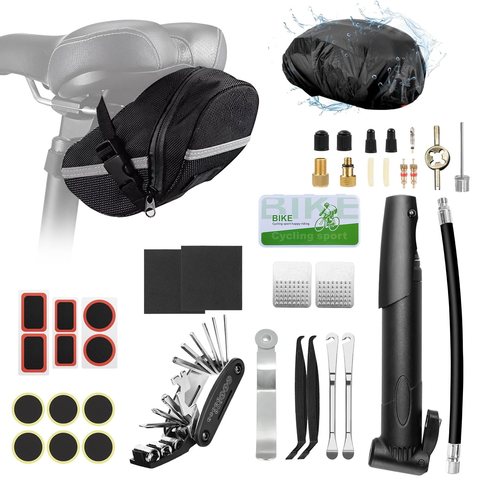 Fohil Bike Repair Kit, Bicycle Tool Set, 16-in-1 Bicycle Multitool ...