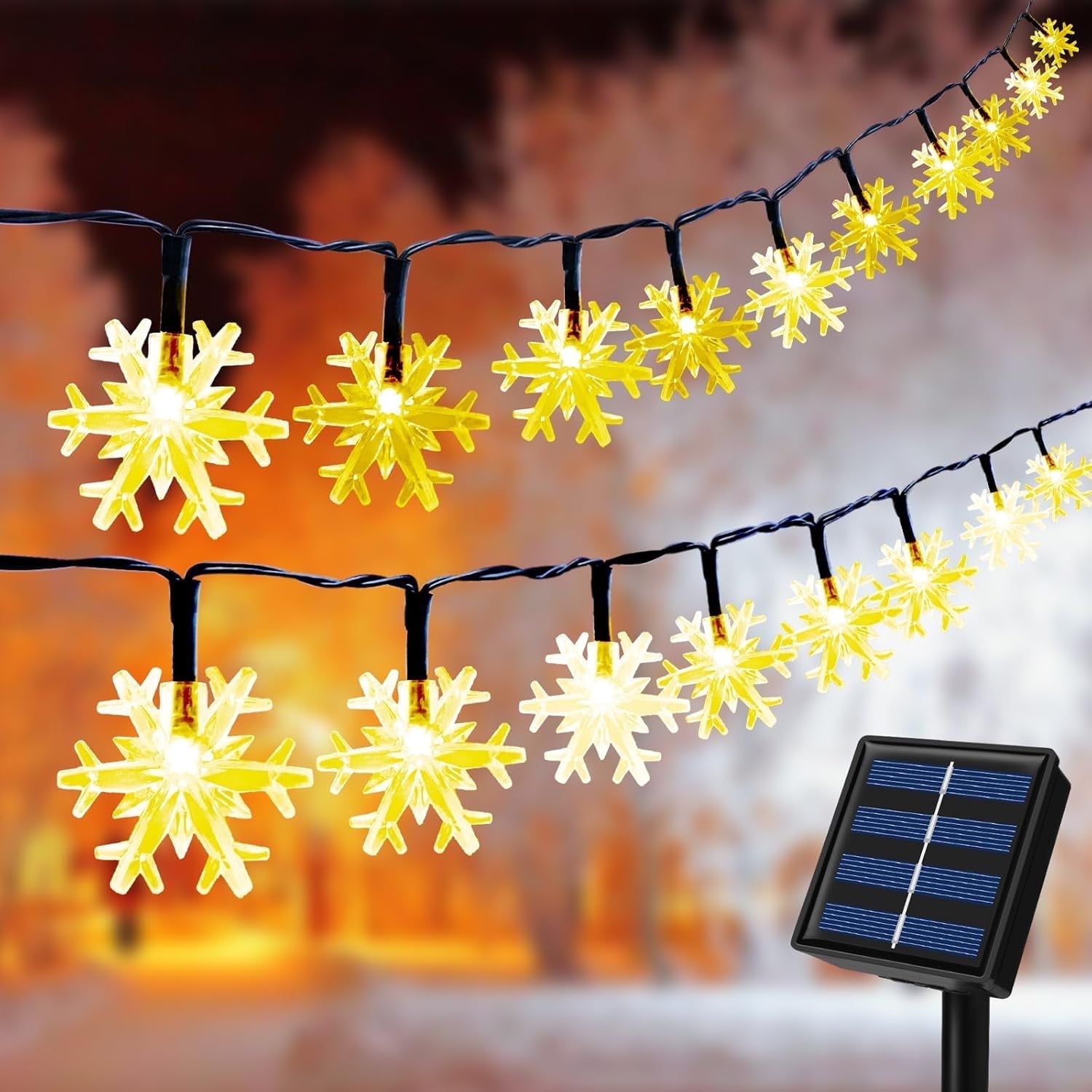 Fohil Solar Christmas Lights Outdoor Waterproof 39FT 100 LED Solar ...