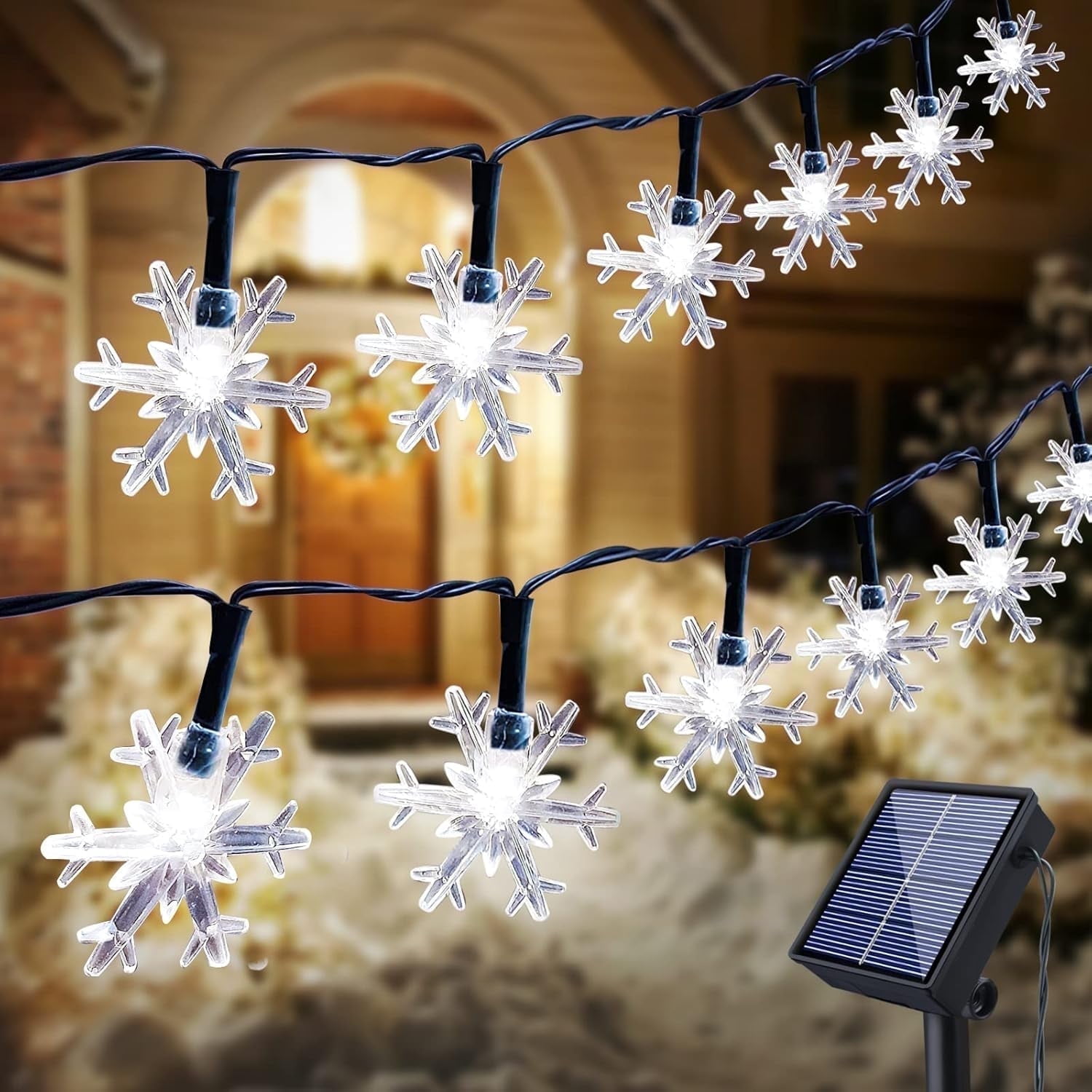 Fohil Solar Christmas Lights Outdoor Waterproof 39FT 100 LED Solar ...