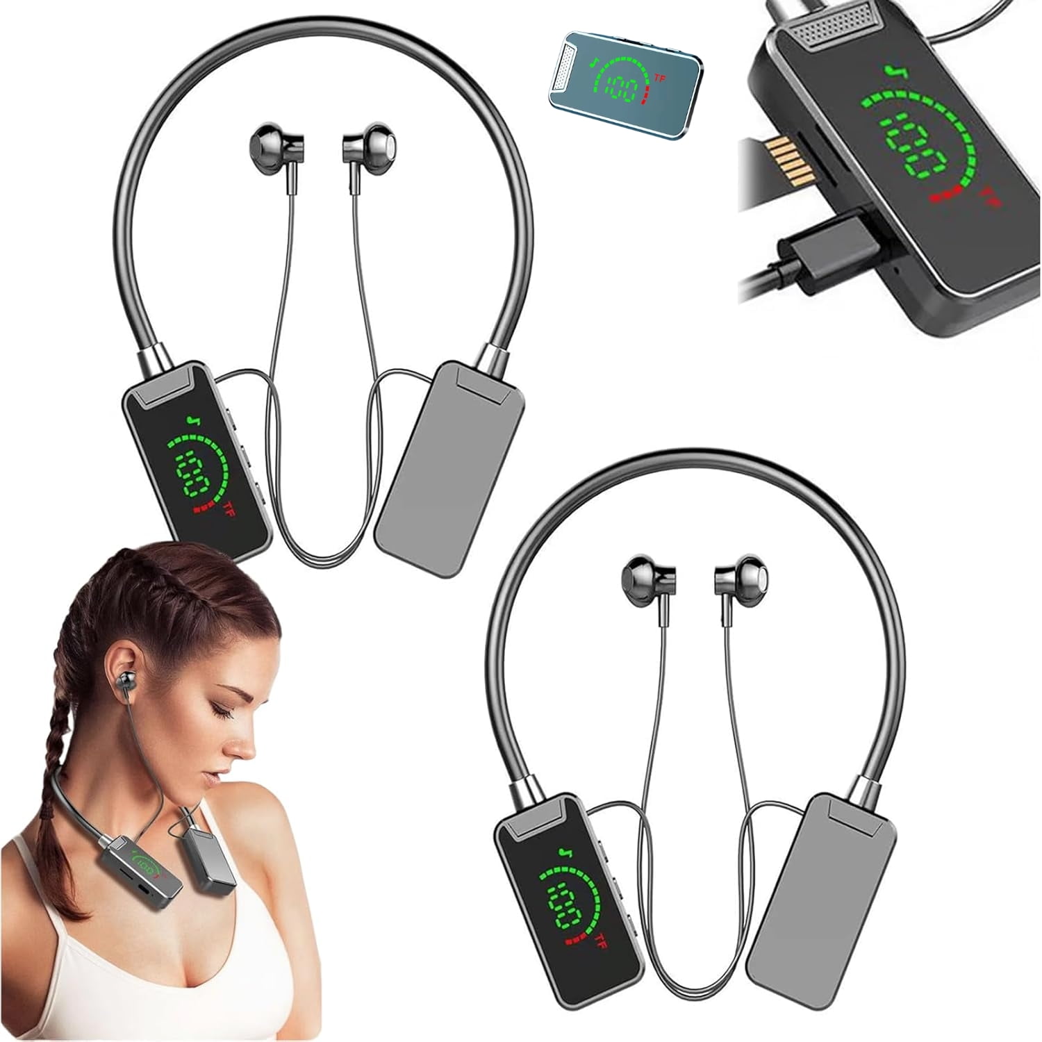 Foihletpath Sports Karaoke Bluetooth Earphones, Come with a Microphone ...