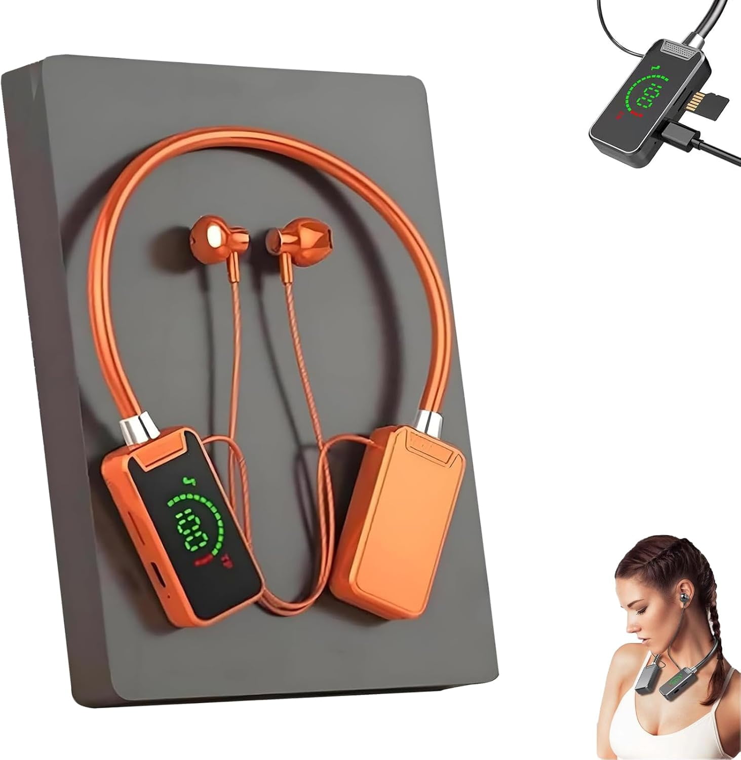 Foihletpath Sports Karaoke Bluetooth Earphones,Wireless Sound Card ...