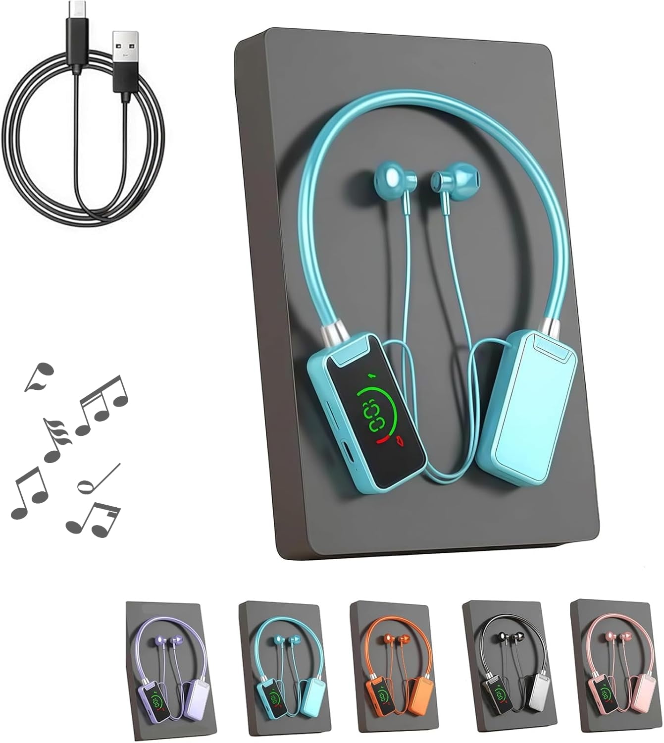Foihletpath Sports Karaoke Bluetooth Earphones, Wireless Sound Card ...