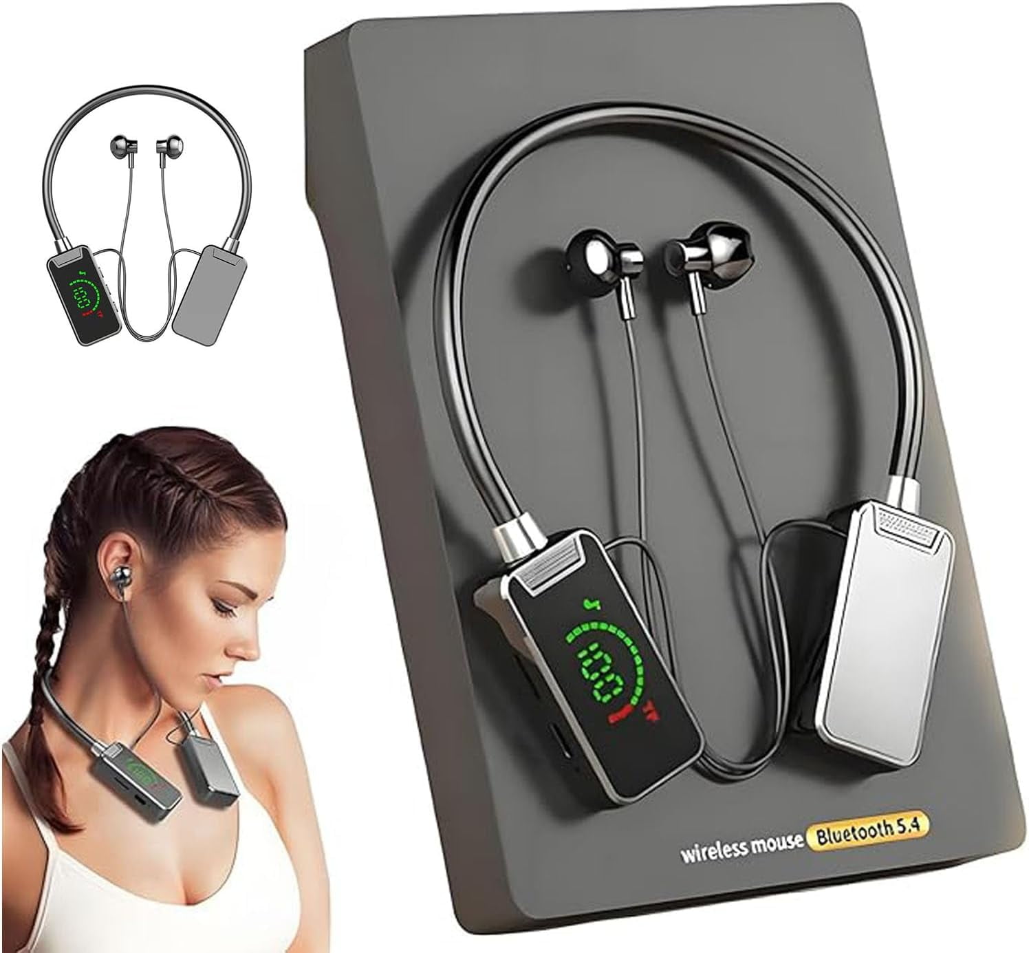 Foihletpath Sports Karaoke Bluetooth Earphones, Wireless Sound Card ...