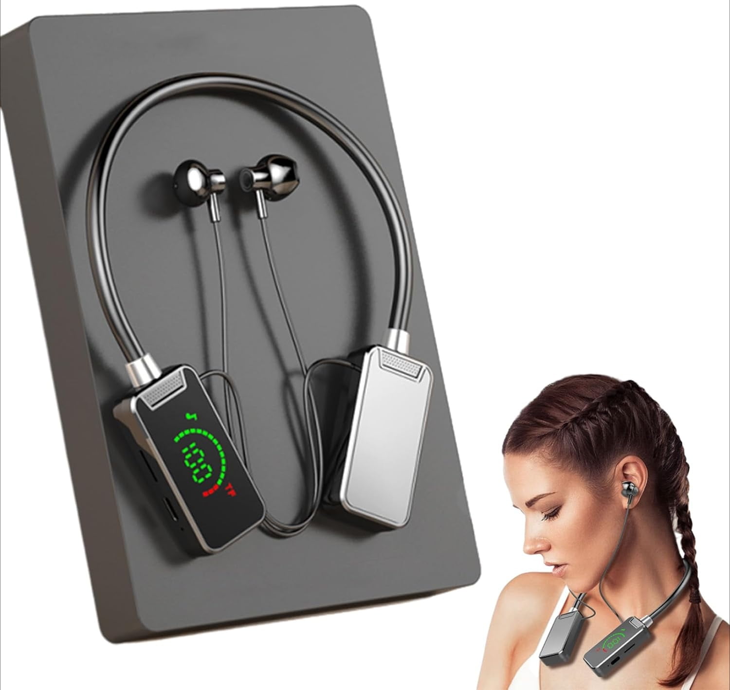 Foihletpath Sports Karaoke Bluetooth Earphones, Wireless Sound Card ...