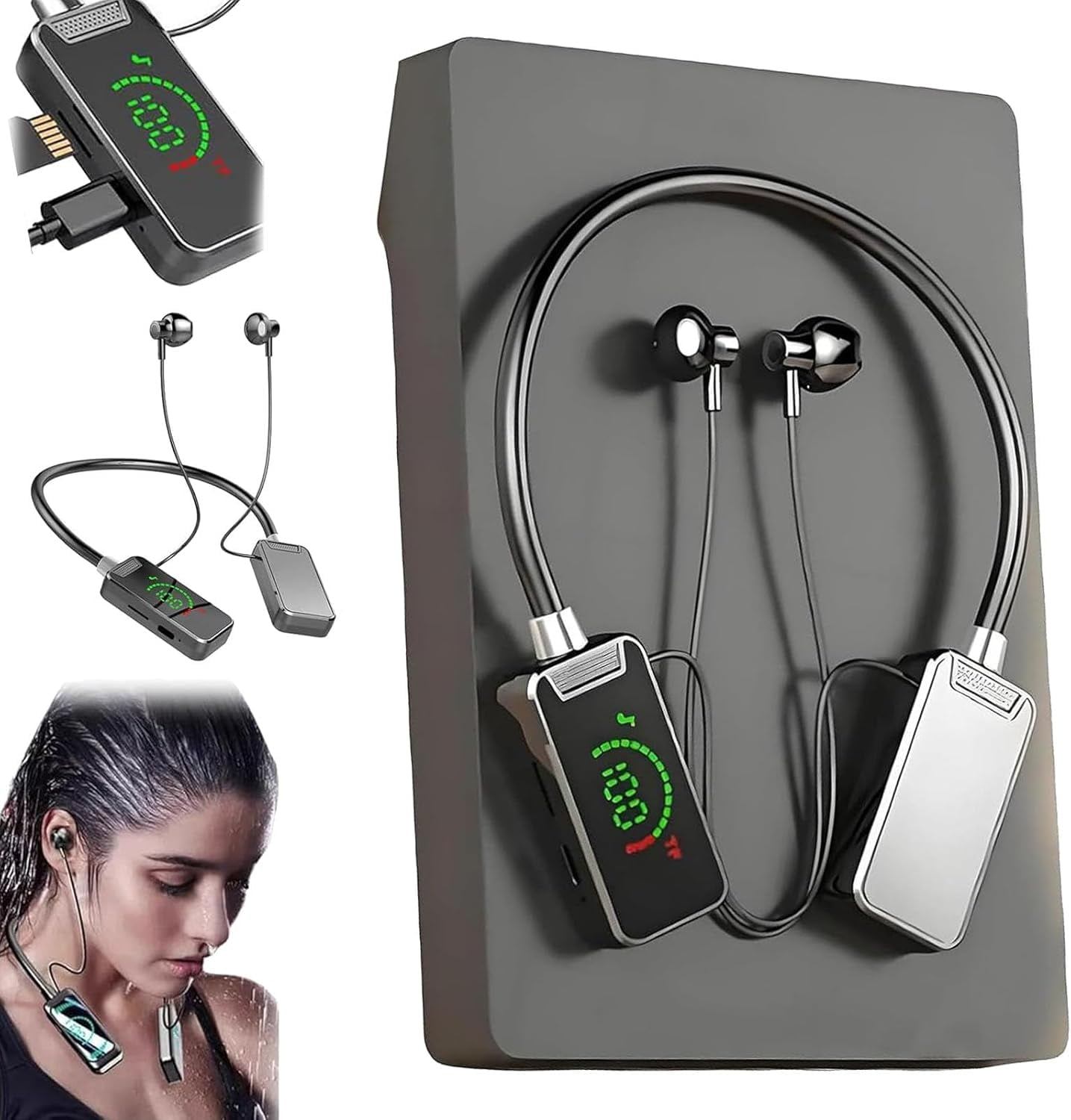 Foihletpath Sports Karaoke Bluetooth Earphones, Wireless Sound Card ...
