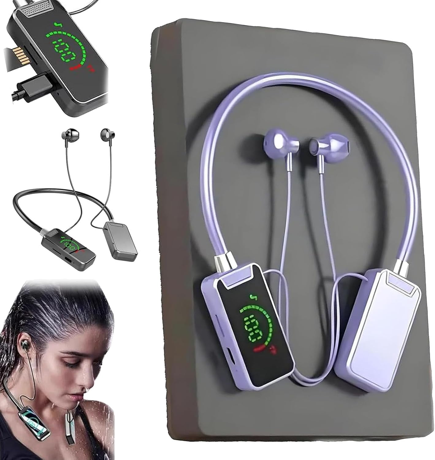 Foihletpath Sports Karaoke Bluetooth Earphones, Wireless Sound Card ...