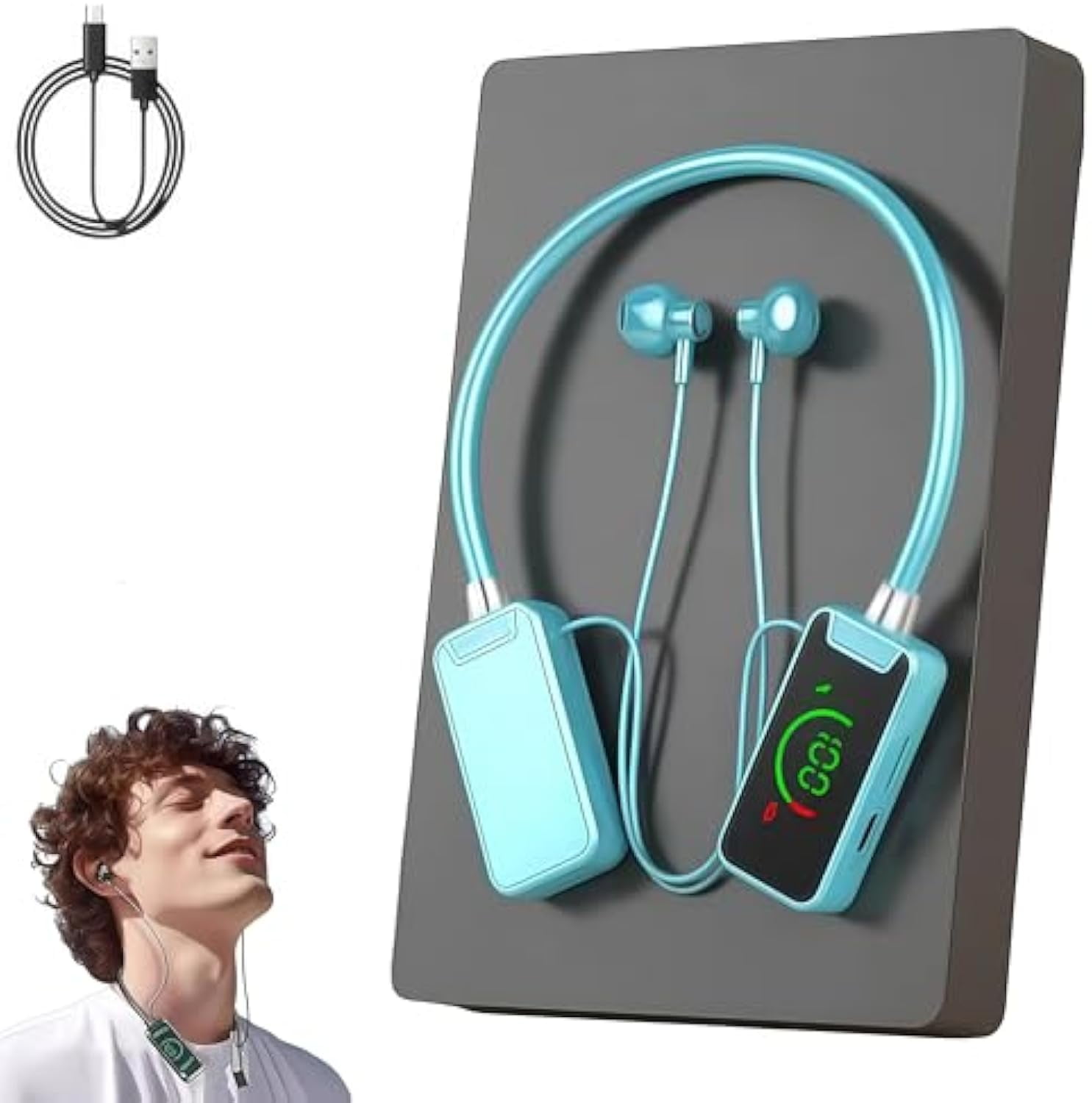 Foihletpath Sports Karaoke Bluetooth Earphones, Wireless Sound Card ...