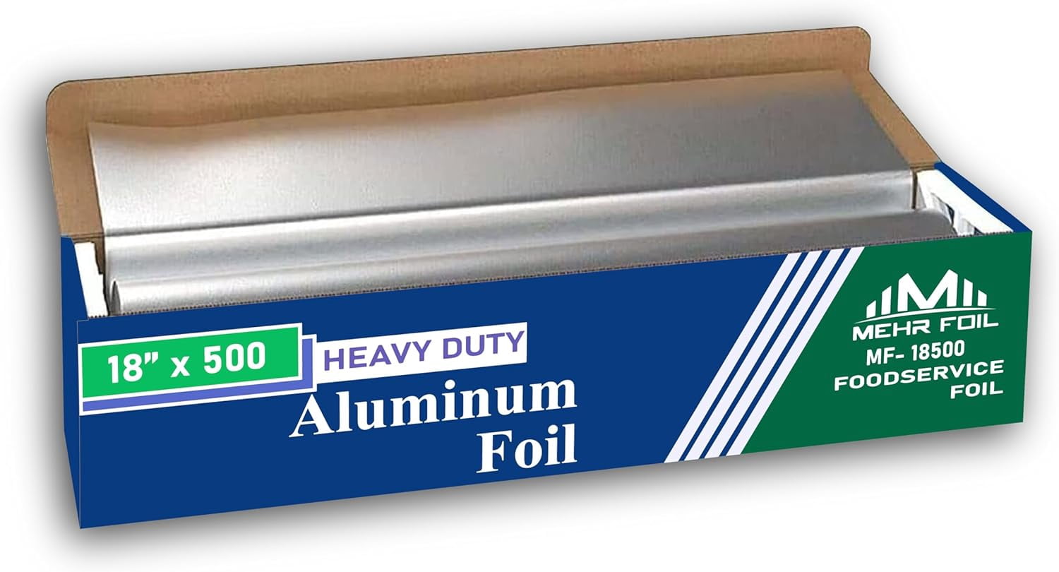 Foil Aluminum Roll Heavy Duty Aluminum Foil Roll Tinfoil 18’’ x 500 ft ...