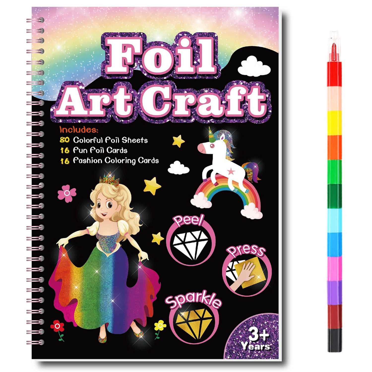 Foil Art Craft Kit , Crafts for Fun Art Supplies DIY Creative Travel ...