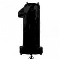 Northstar Giant Number 1 One Solid Helium Shape 34" Foil Balloon, Black ...
