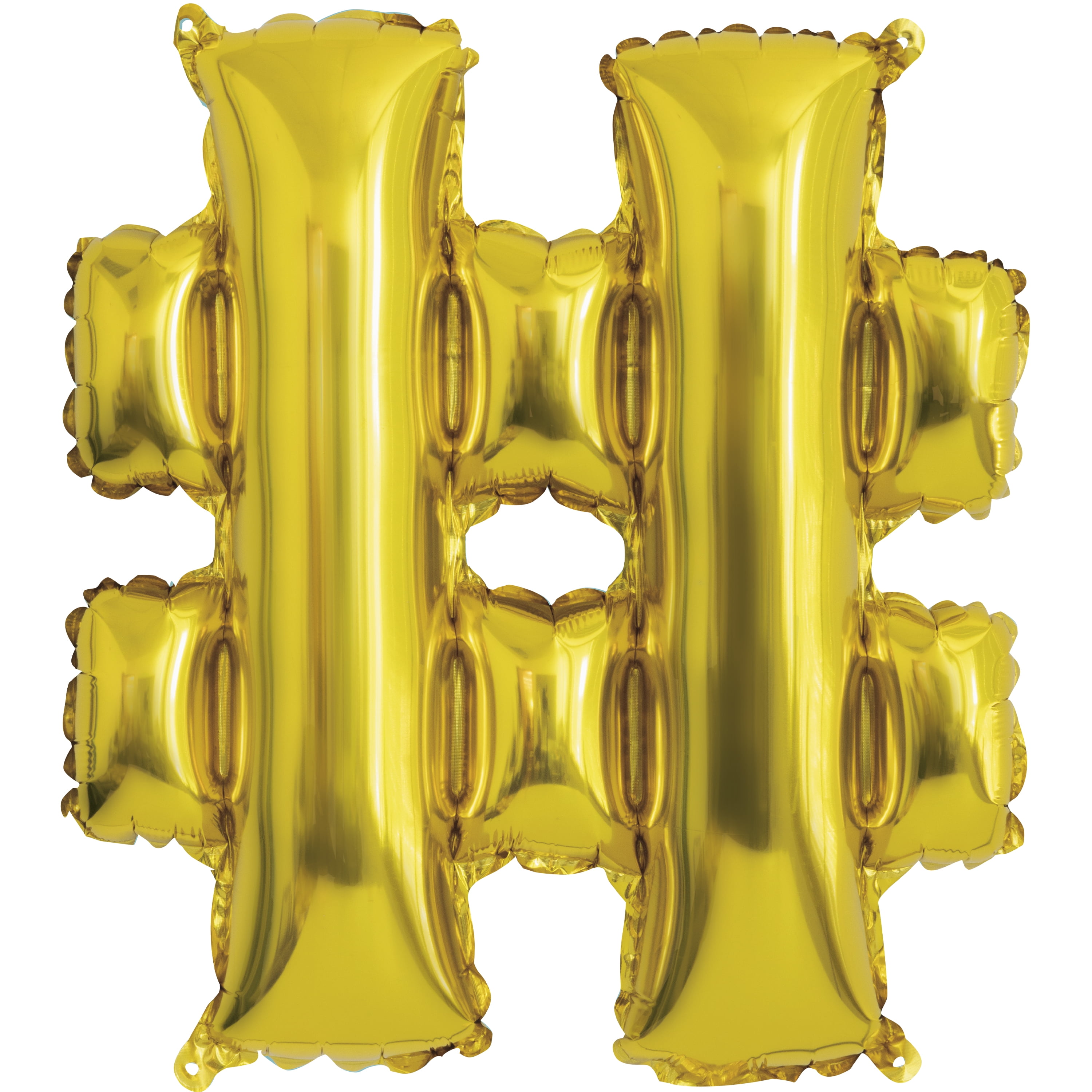 Foil Balloon, "#", Gold, 14in - Walmart.com