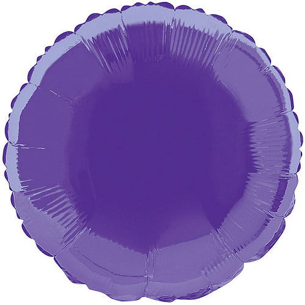 Foil Balloon, Round, 18 in, Dark Purple, 1ct - Walmart.com