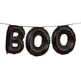 Foil Black Boo Halloween Letter Balloon Banner Kit - Walmart.com
