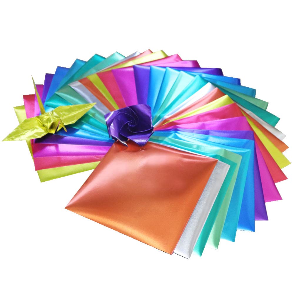 Foil Color Origami Folding OIF8 Paper 90 Sheets Set Metallic Color ...