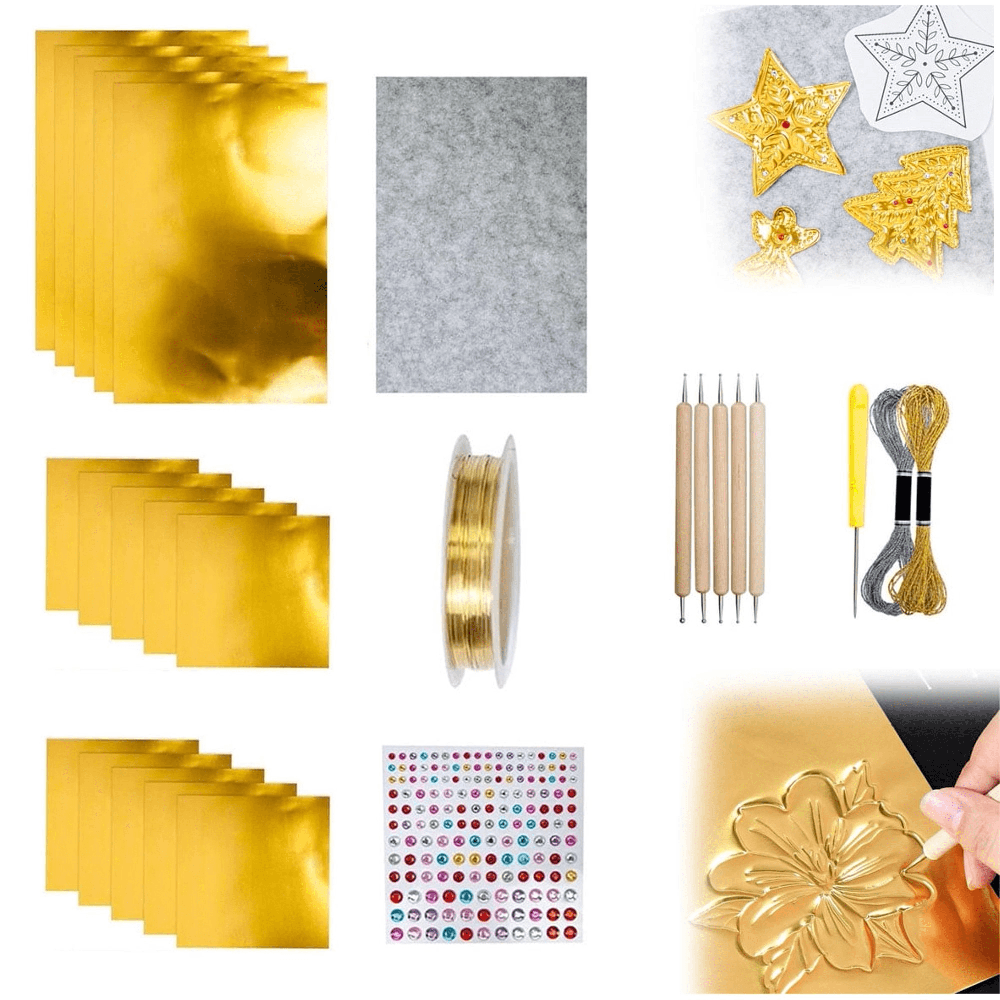 Foil Embossing, Embossing Foil Sheets, 15PCS Extra Thick Foil Sheets ...