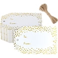 Foil Gold Name Gift Tags,to and from Gift Tags,50 Pcs Metallic Gold ...