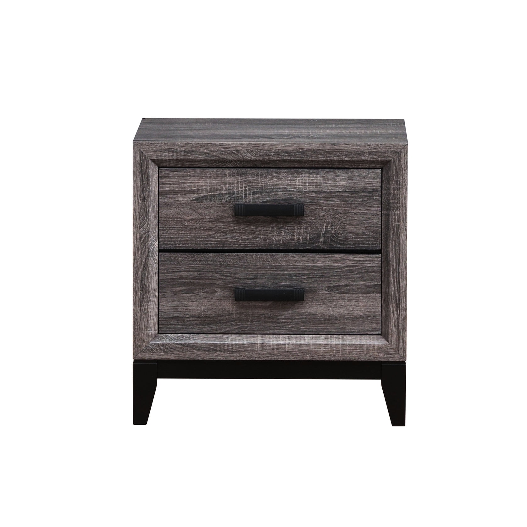 Foil Grey Nightstand with Kennin Center Glide and 2 Drawers / Elevates ...