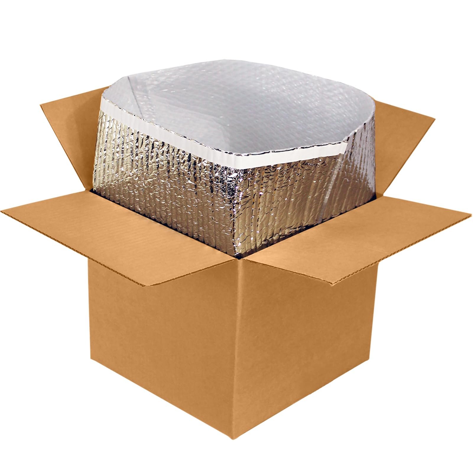 Foil Insulated Box Liners, 10 x 10 x 10 Inches. 10 Pack Thermal Box ...