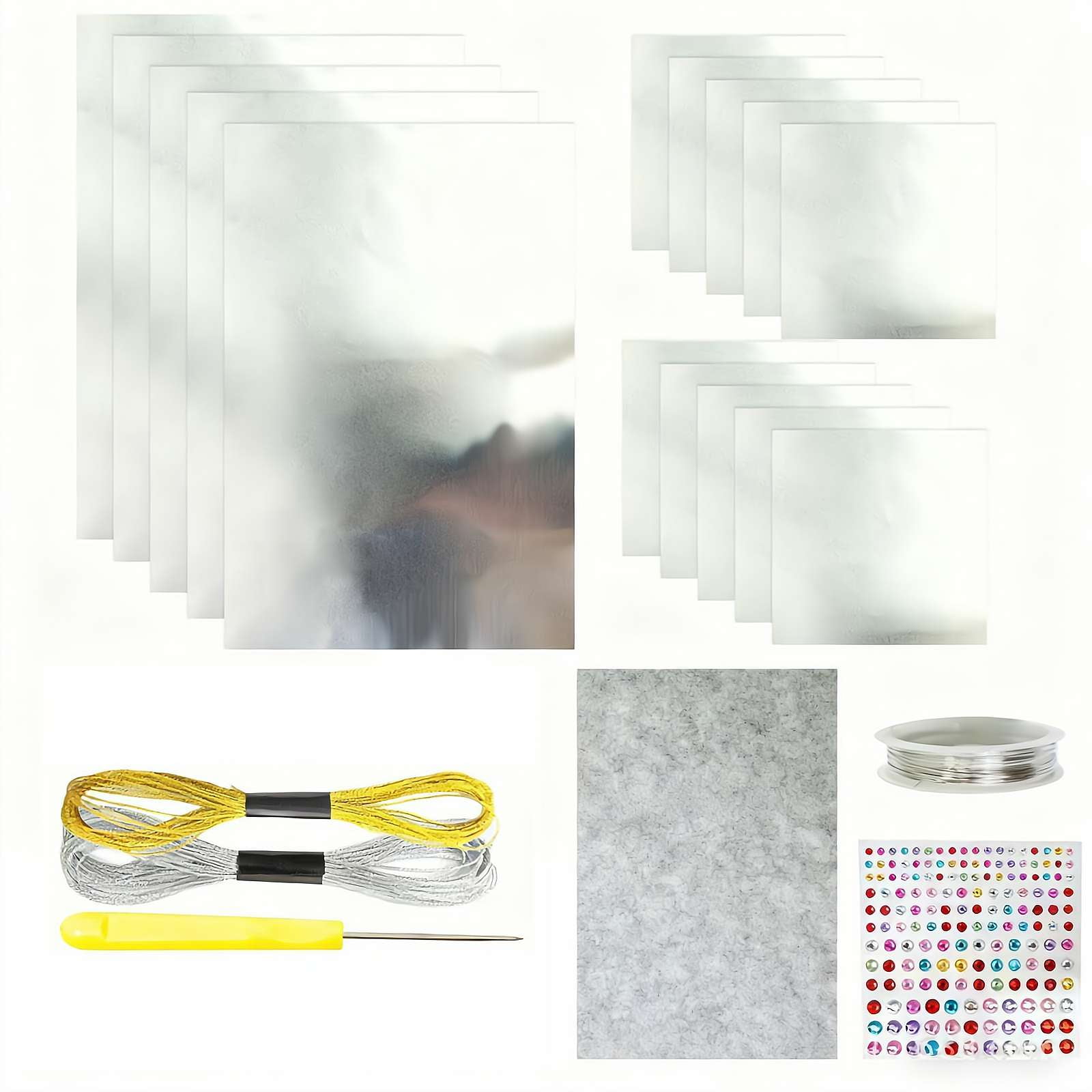 Foil Paper Art Foils Sheets Craft Set, Silver Shimmer Crafting ...
