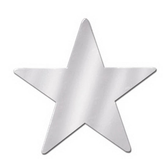 Foil Star Cutout (silver) Party Accessory (1 count) - Walmart.com