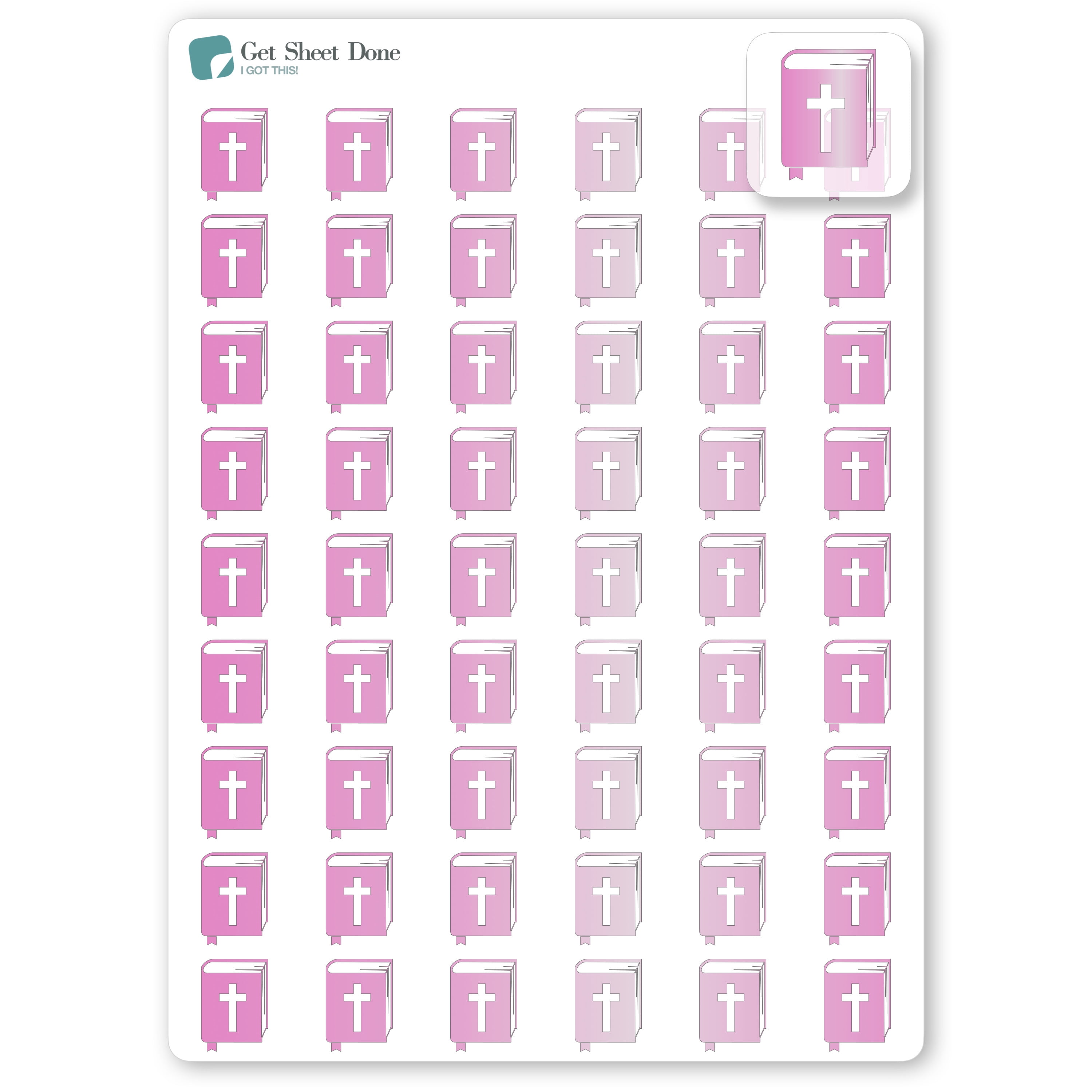 Foiled Bible Planner Stickers / Appointments Reminder Stickers / Bullet ...