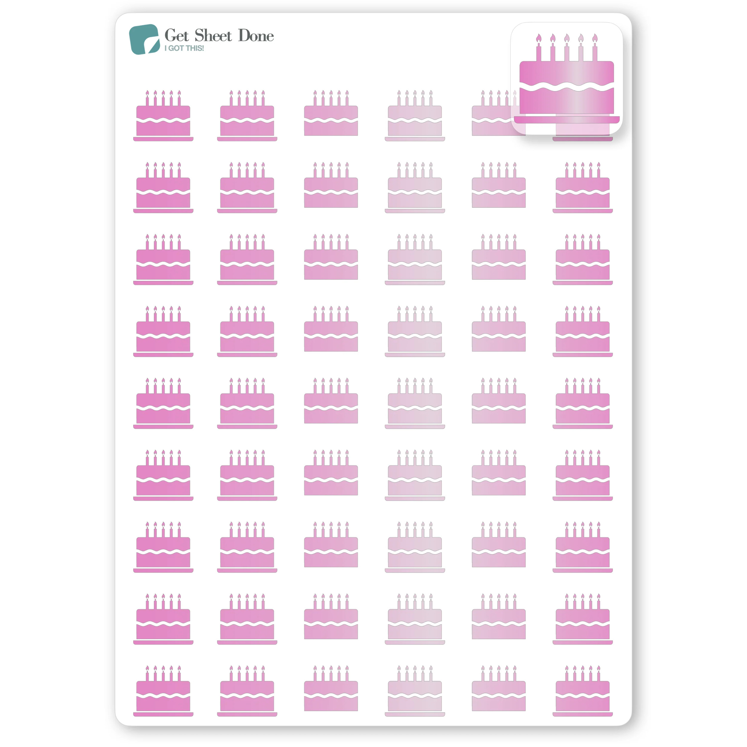 Foiled Birthday Planner Stickers / Appointments Reminder Stickers/ DIY ...