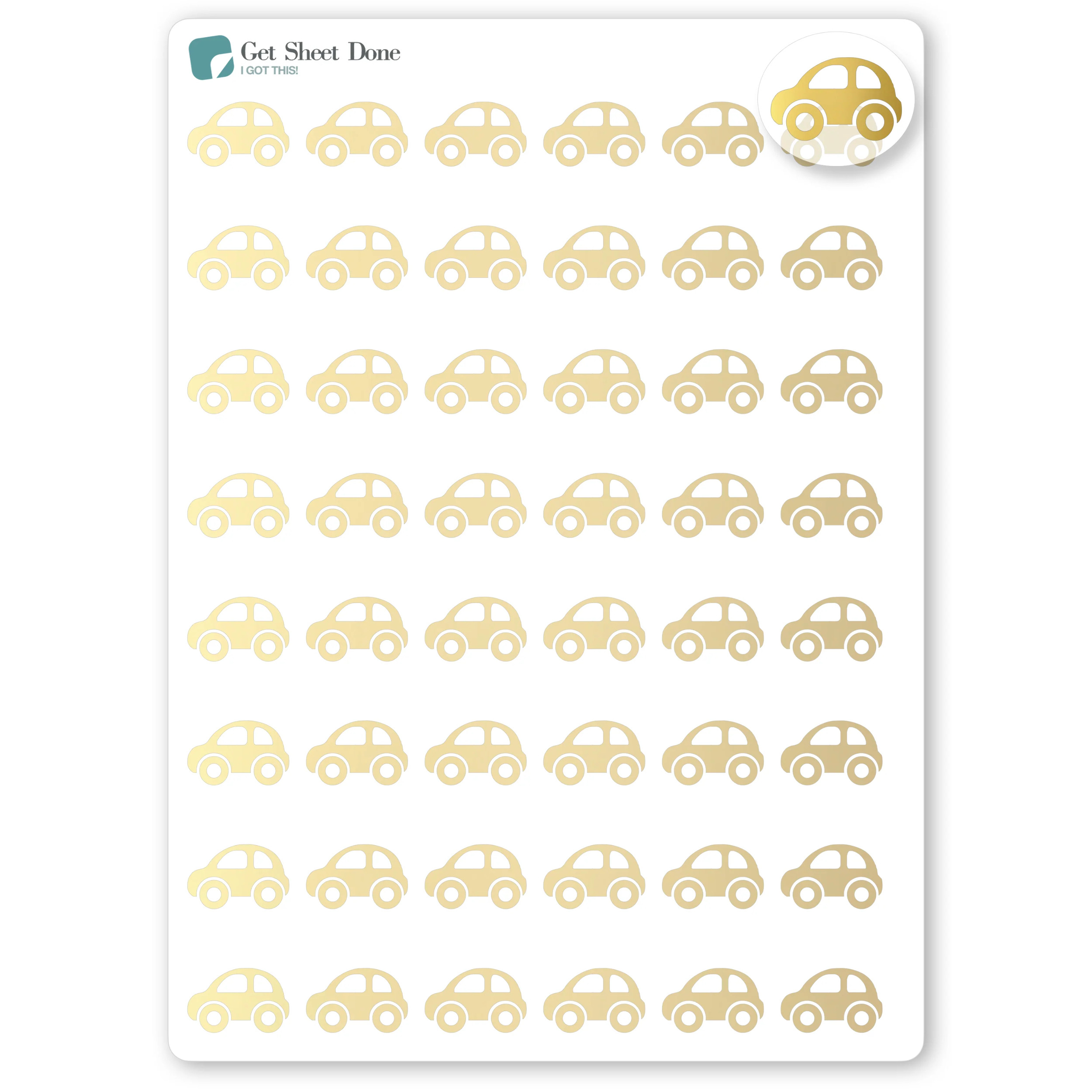 Foiled Car Planner Stickers / Appointments Reminder Stickers / Work ...