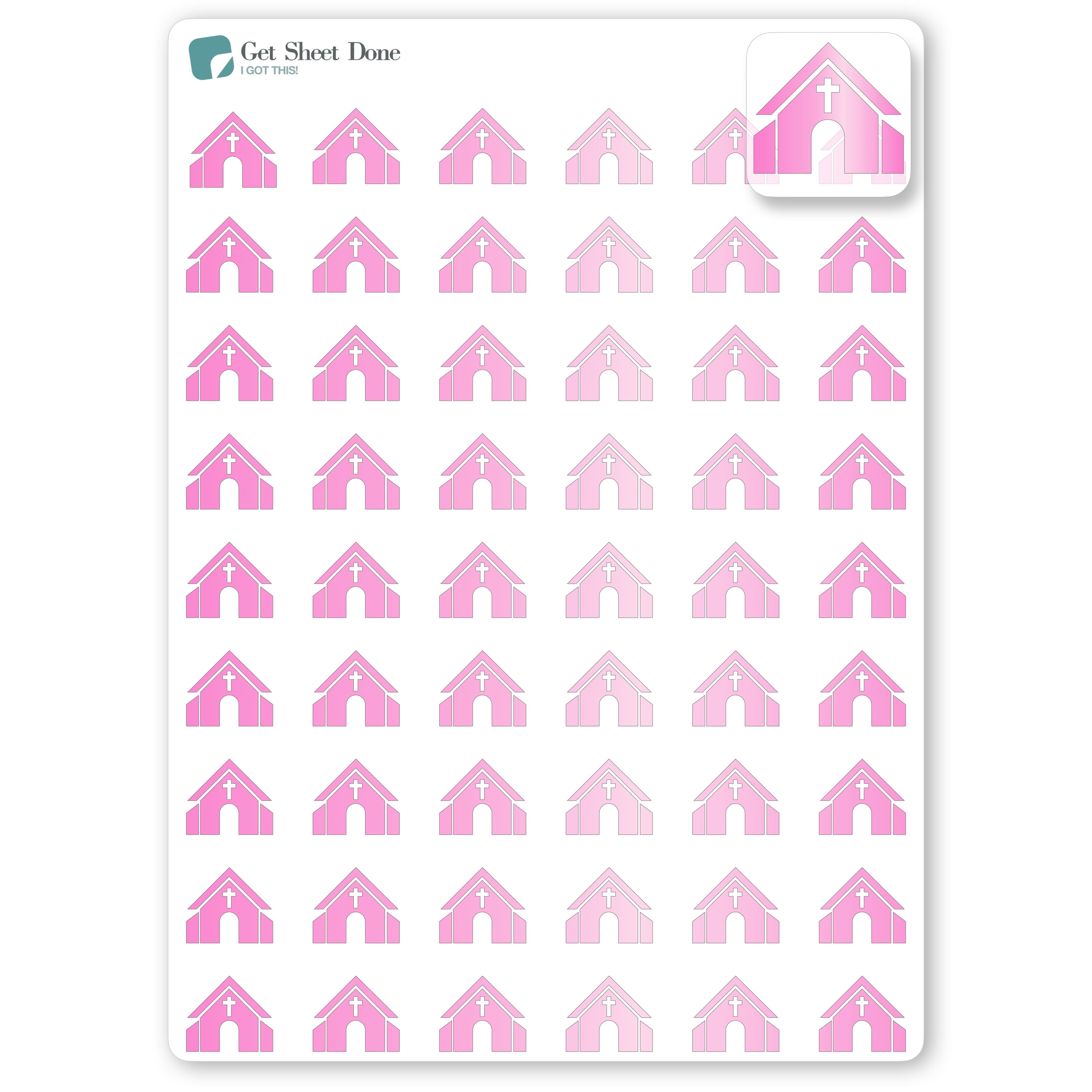 Foiled Church Planner Stickers / Appointments Reminder Stickers ...