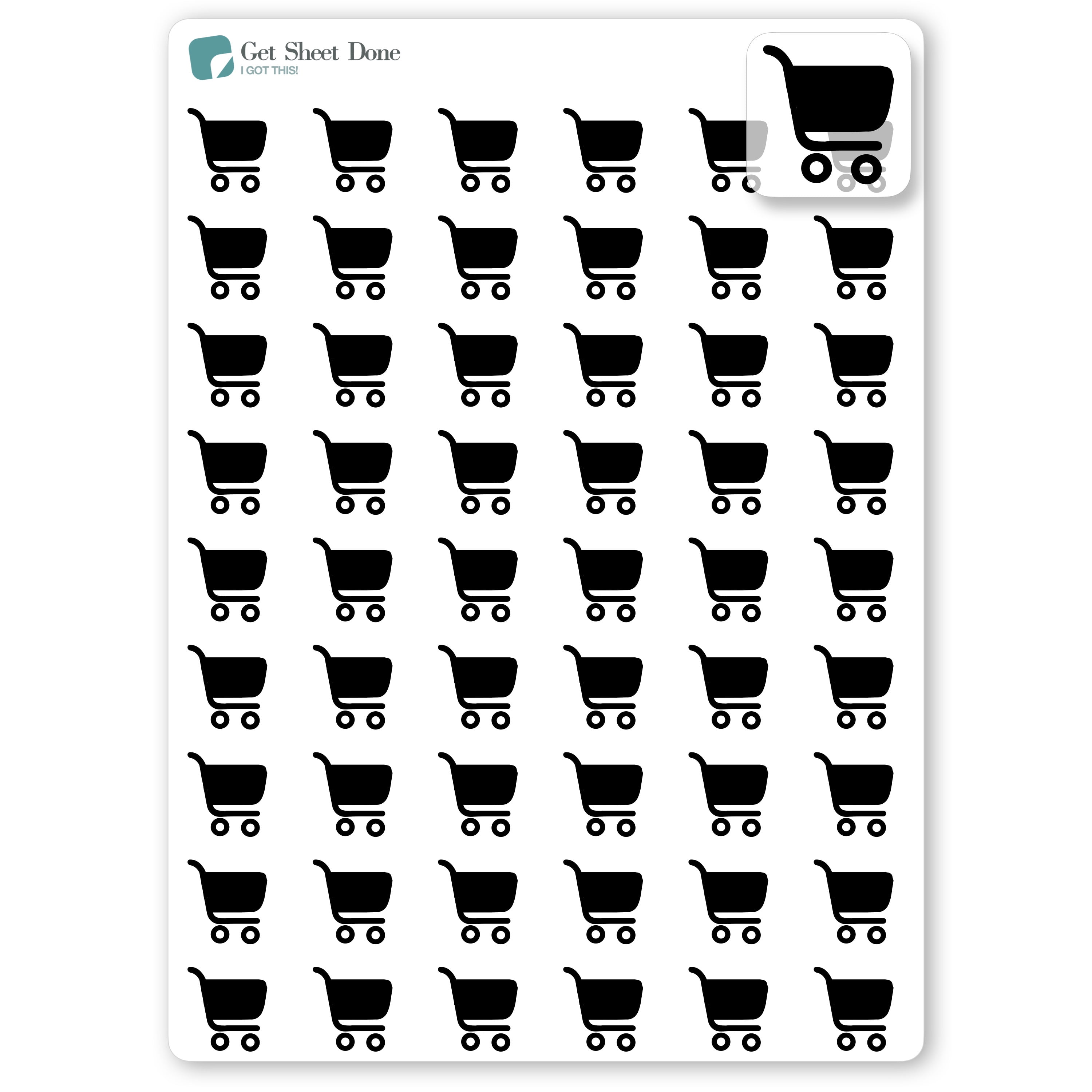 Foiled Grocery Shopping Planner Stickers / Chore Reminder Stickers ...