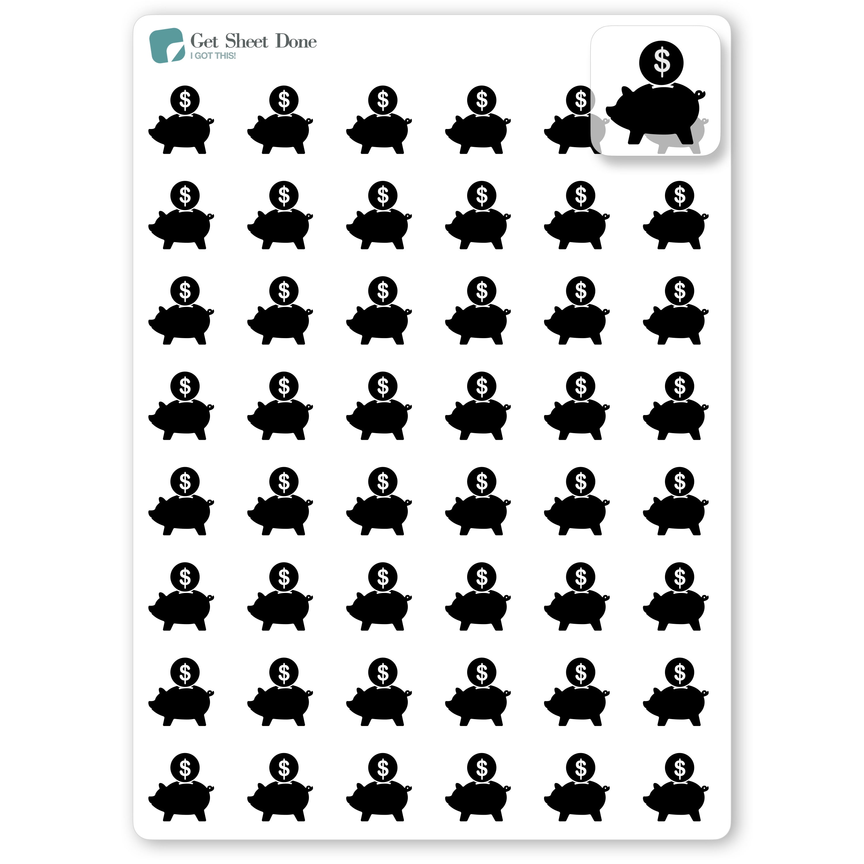 Foiled Money / Payday Planner Stickers / Chore Reminder Stickers / Work ...