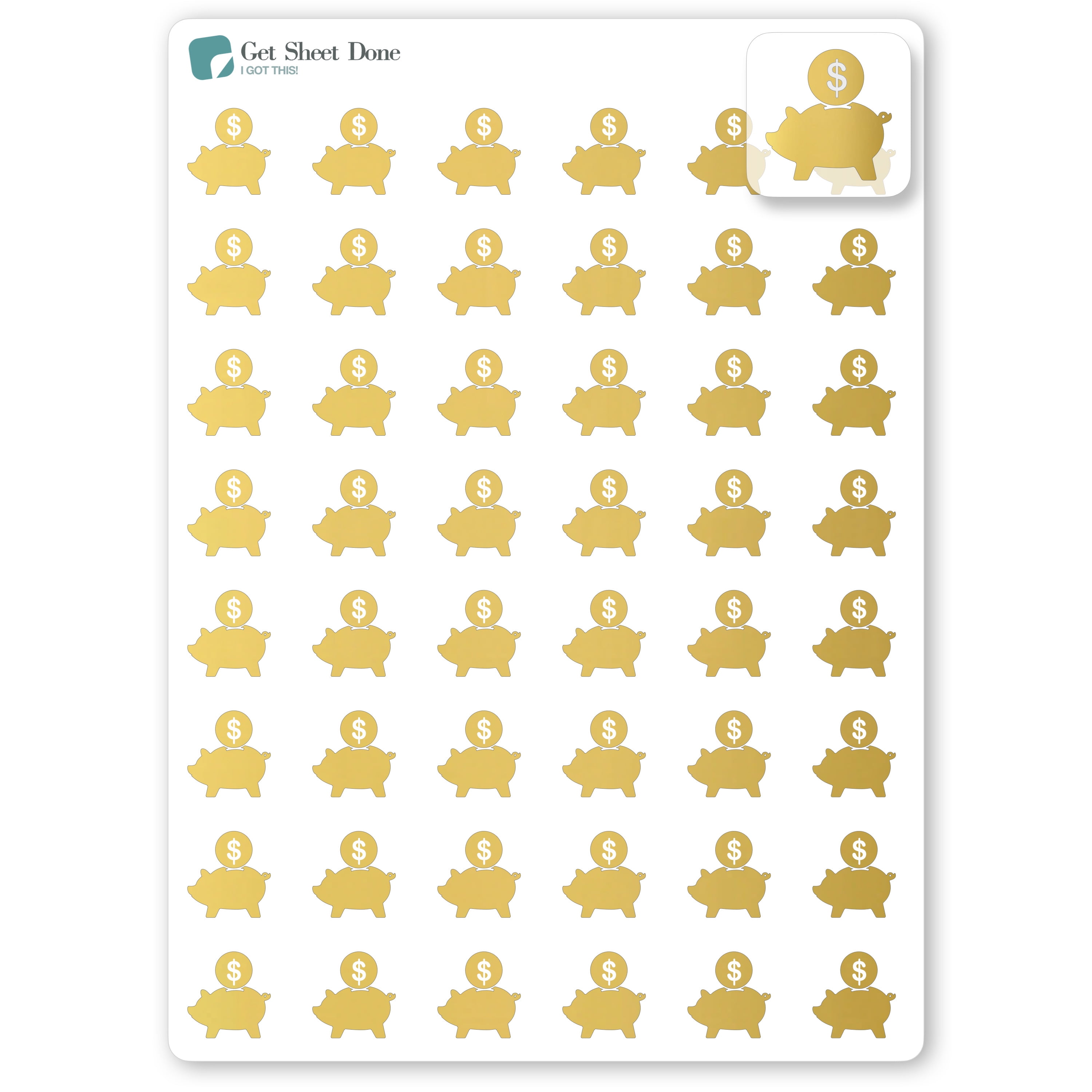 Foiled Money / Payday Planner Stickers / Chore Reminder Stickers / Work ...