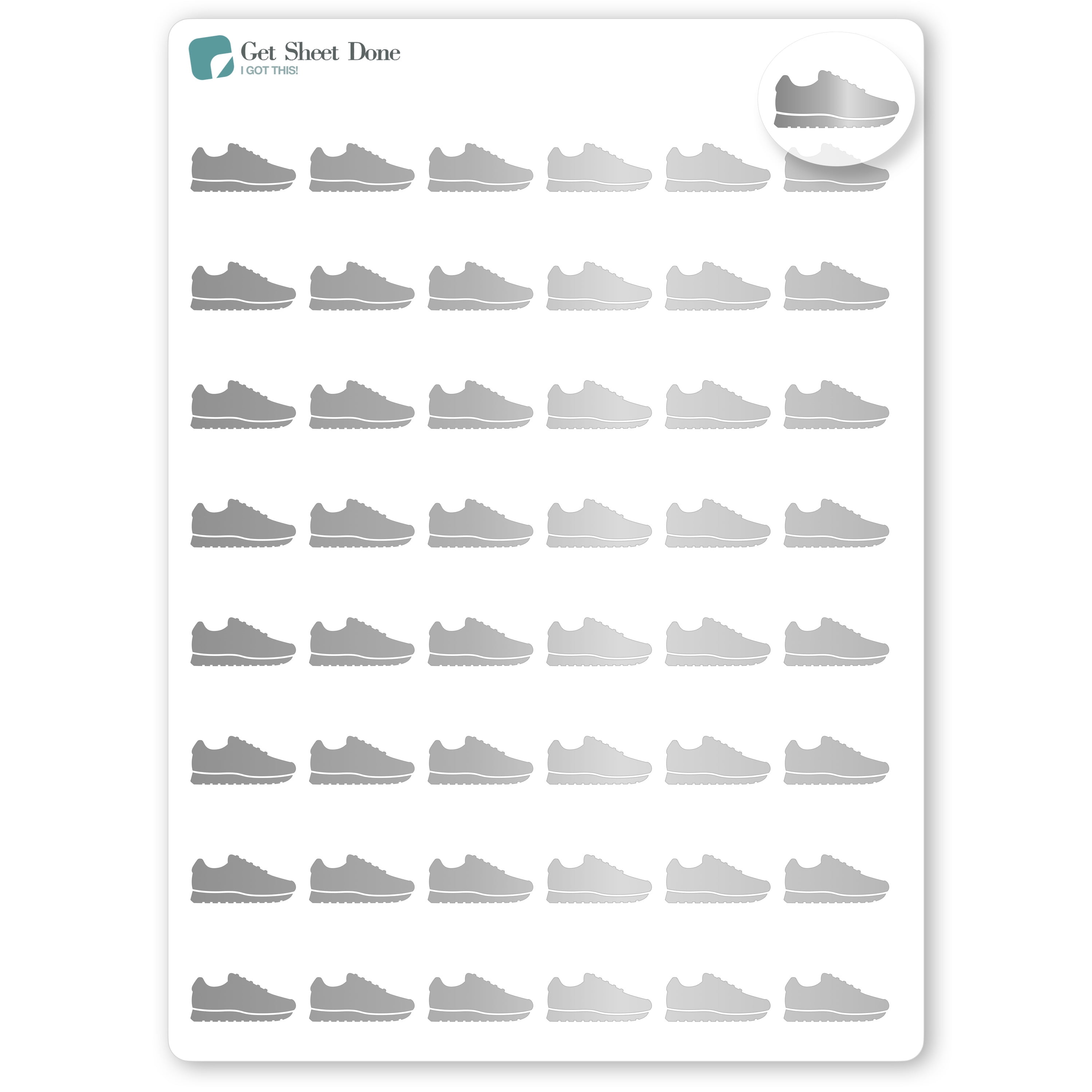 Foiled Run/Walk Planner Stickers/ Health Wellness / Sports / Habit ...