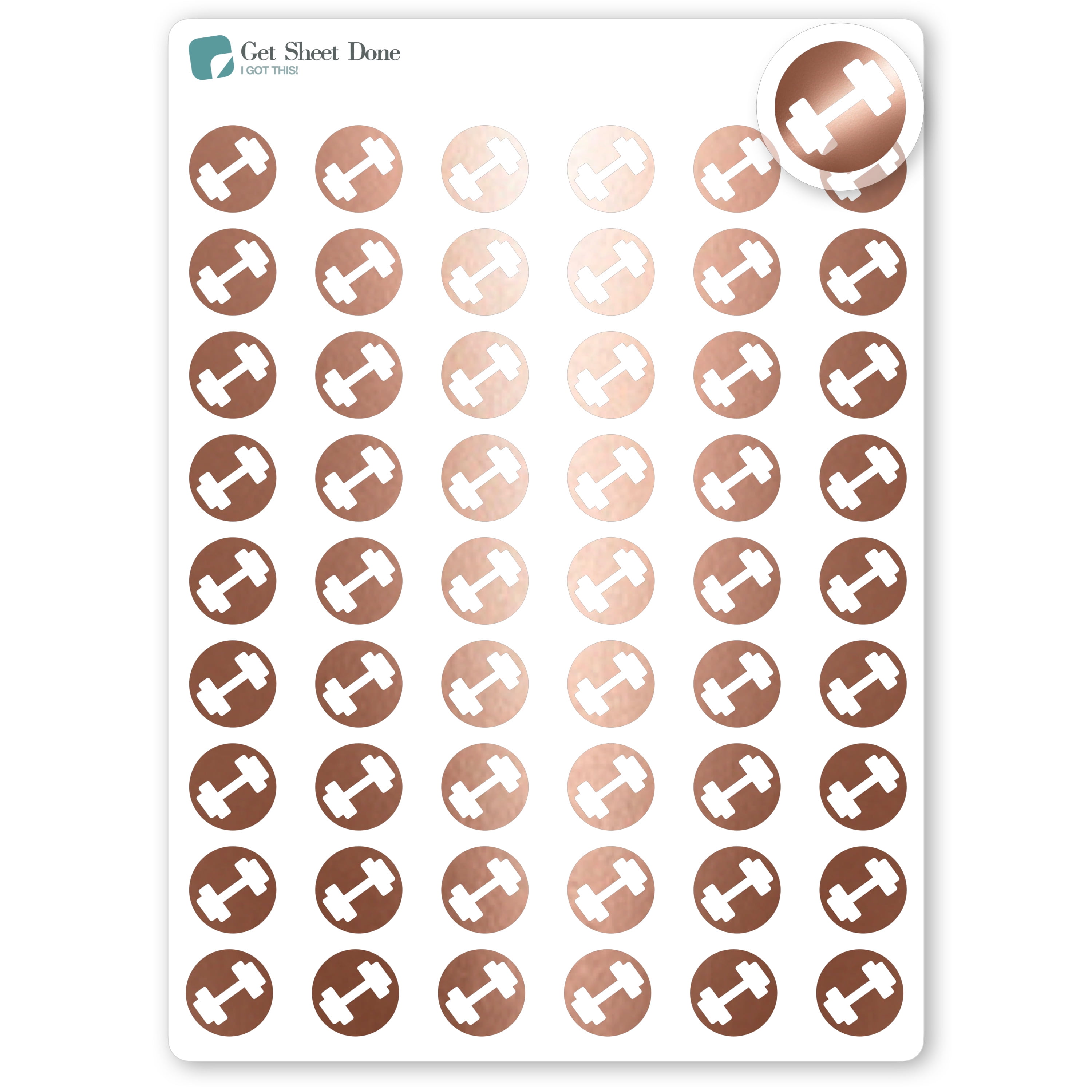 Foiled Workout Planner Stickers/ Health Wellness / Sports / Habit ...