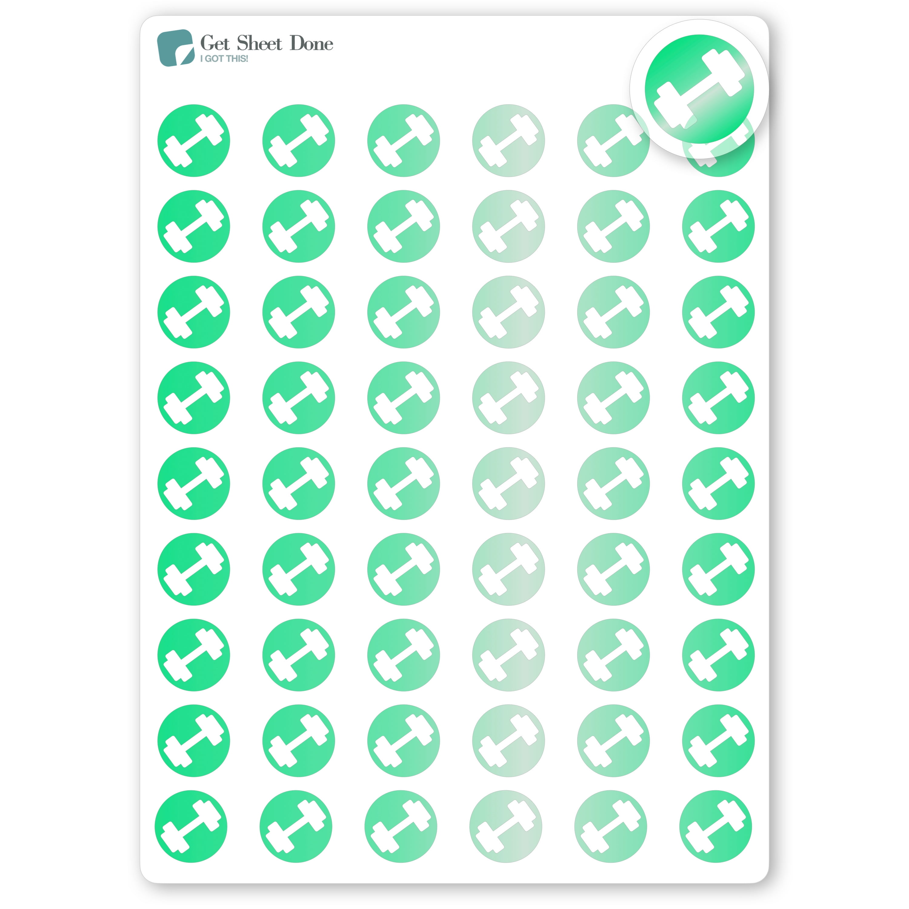 Foiled Workout Planner Stickers/ Health Wellness / Sports / Habit ...