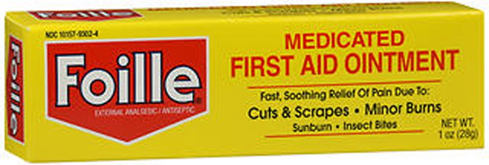 Foille Medicated First Aid Ointment, Antibiotic Cream for Burns, 1 oz ...