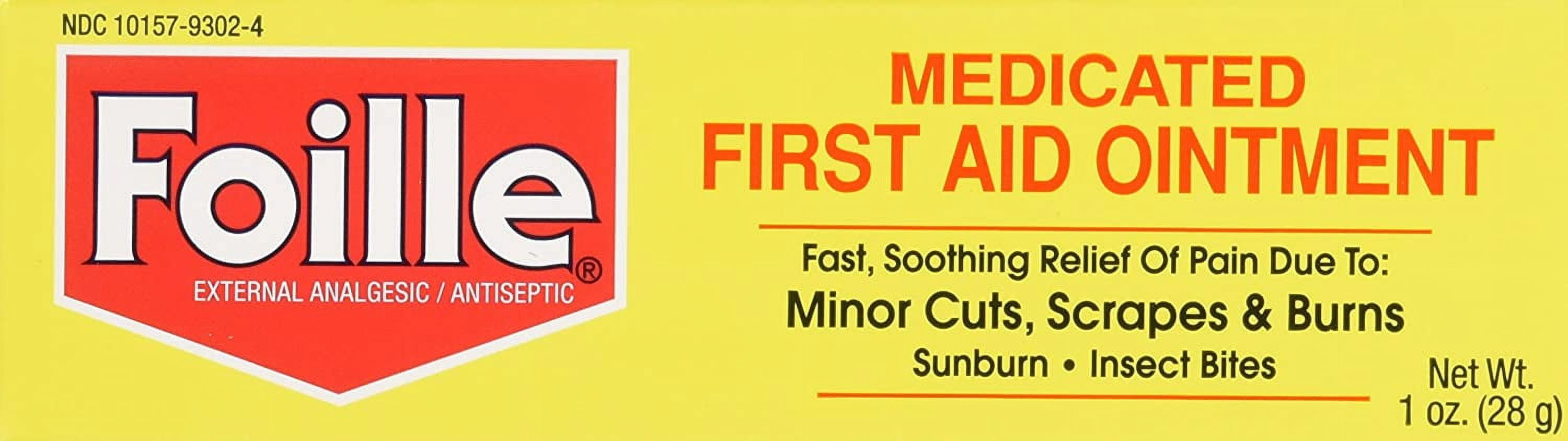 Foille Medicated First Aid Ointment with Benzocaine 5.0% Tube - 1 Oz ...