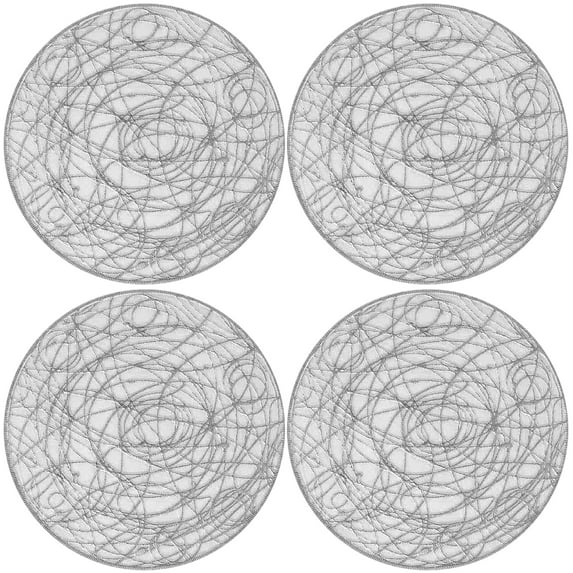Foils Embellished PVC Coasters Set of 4 Stain Resistant Surfaces Sturdy ...