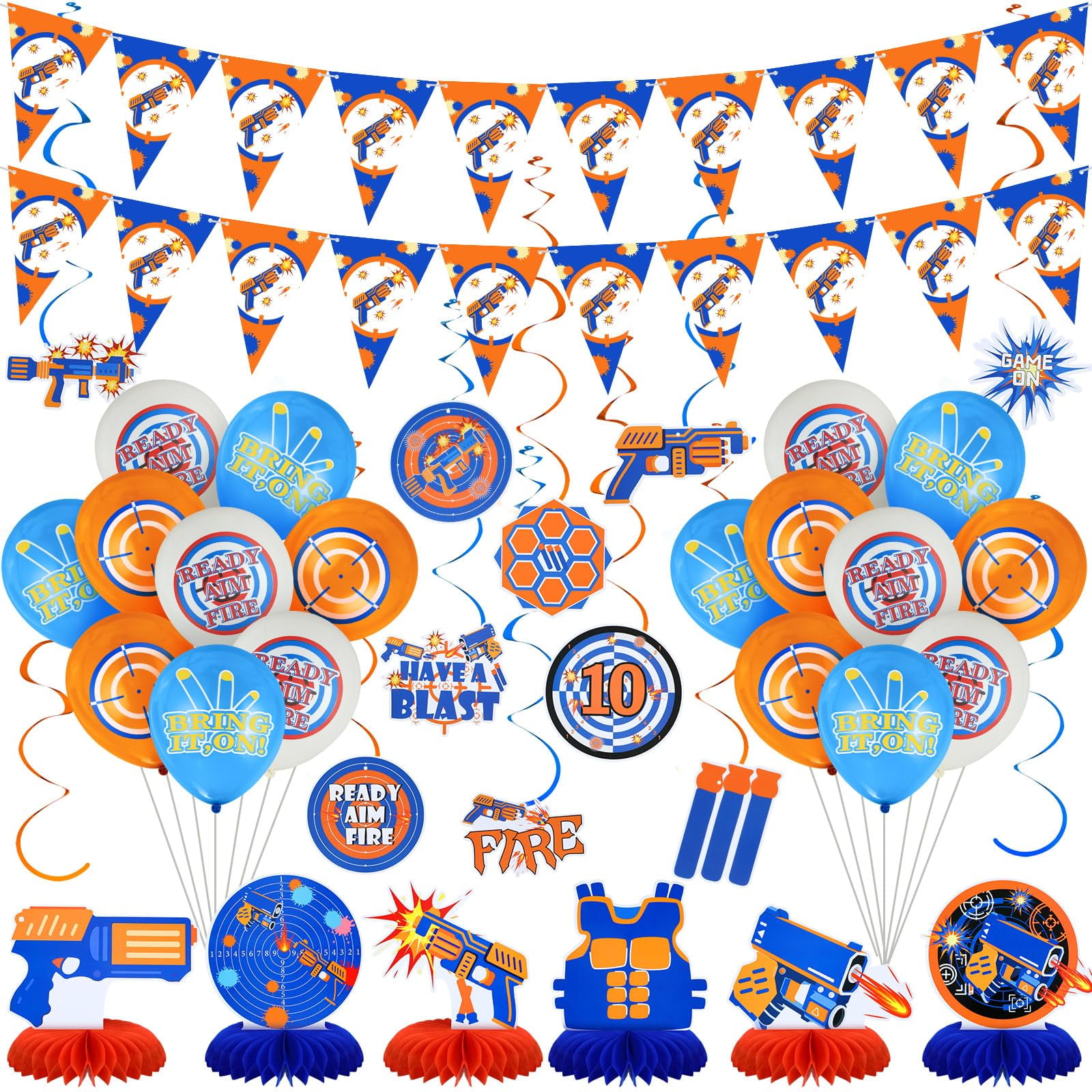 Foilswirl 40 Pcs Dart Battle Party KKS1 Decorations Include Theme Party ...