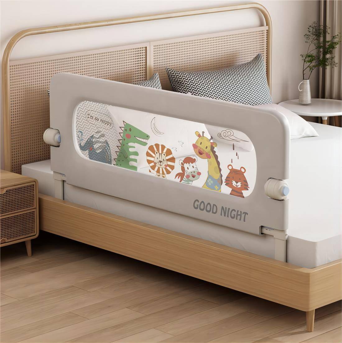 "Foinwer 79"" Toddler Bed Rail, Safety Bed Guardrail for Kids ...