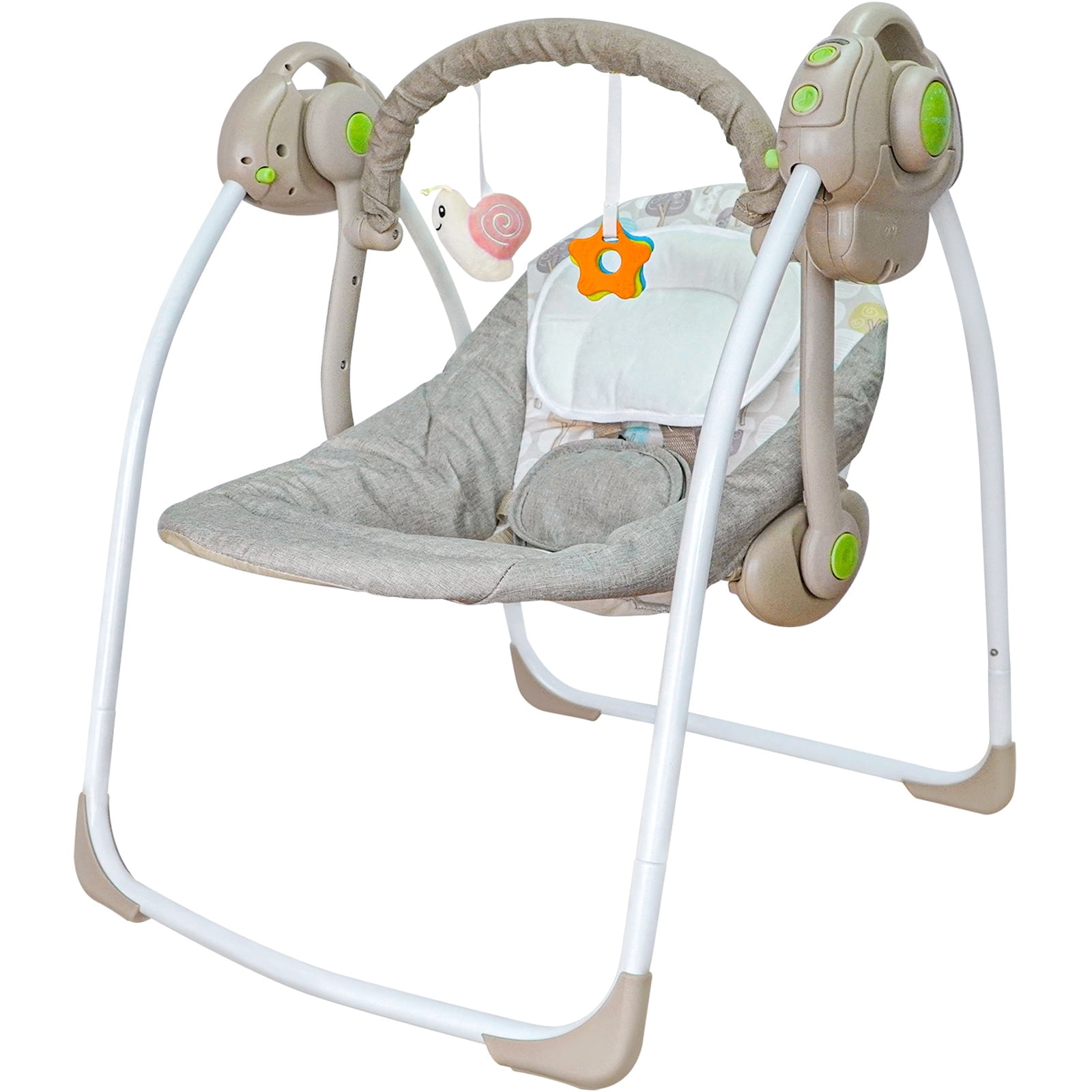 Foinwer Baby Swings for Ifants,6-Speed Portable Compact Baby Swing with ...