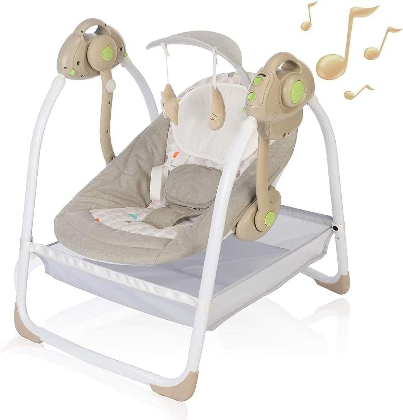 Foinwer Baby Swings for Infants,Large Baby Swing with 6 Speeds,Baby ...