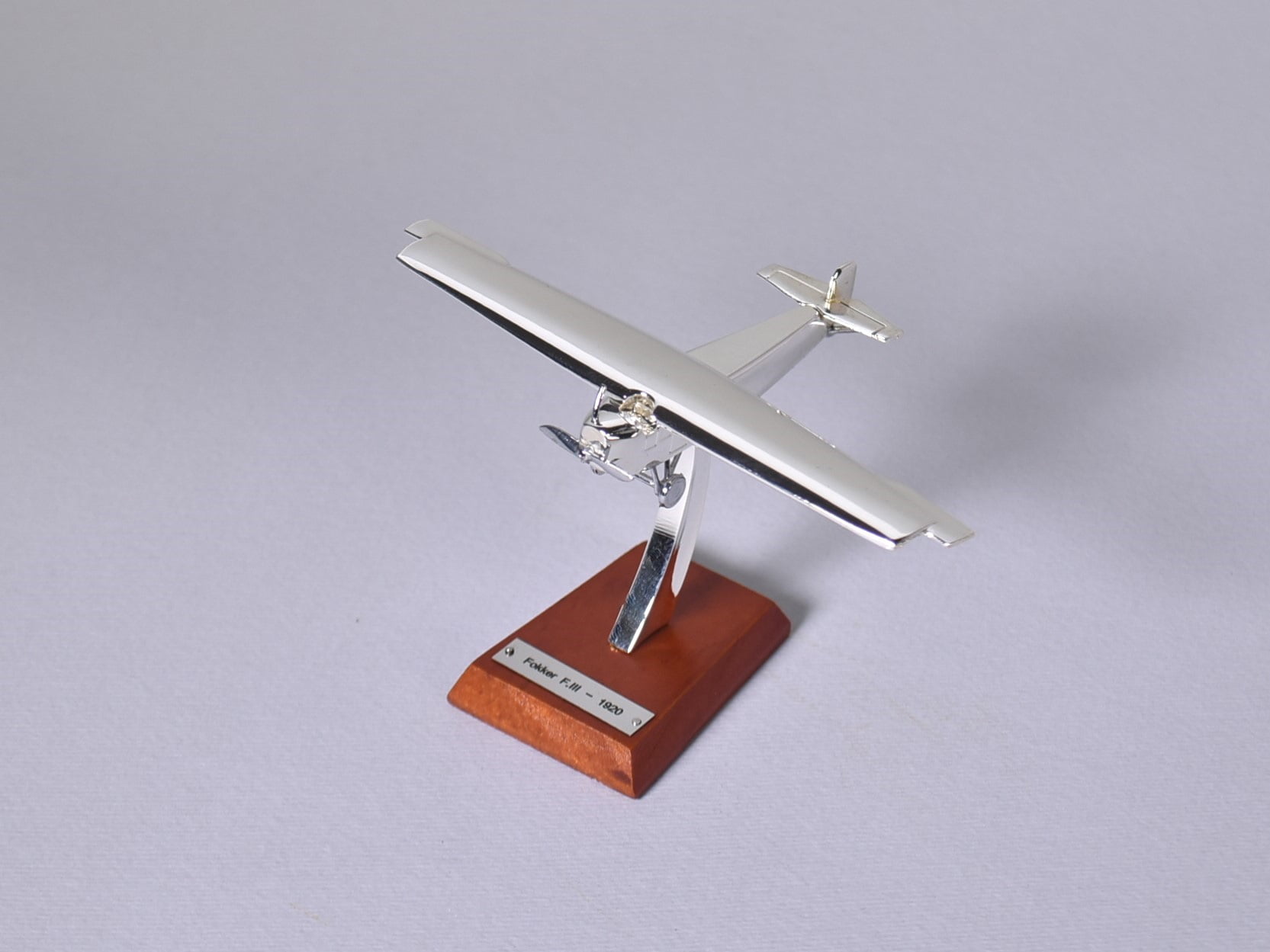 Fokker F.III (1920) 1:200 scale Diecast Model Airplane in Chrome Effect ...