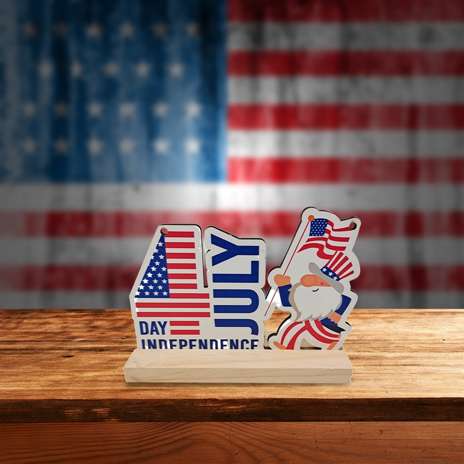 Folamadak Home Decoration Independence Day Room Wooden Ornaments ...