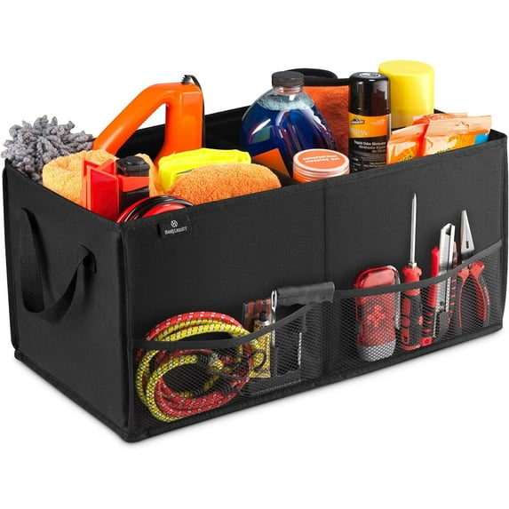 Fold-Away Car Trunk Organizer – Non-Slip Securing Fasteners – 22 x 10 x ...