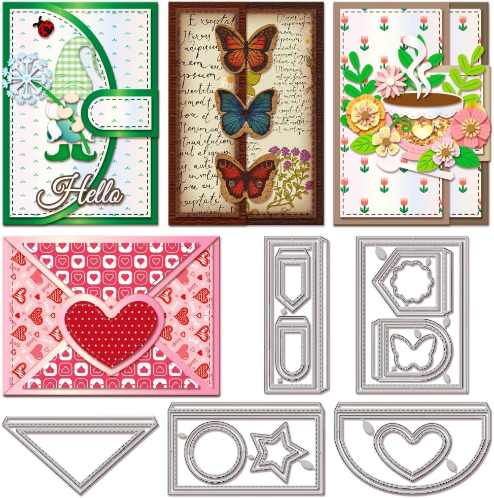 Fold Card Cutting Dies for Card Making Invitation Card Metal Die Cuts ...